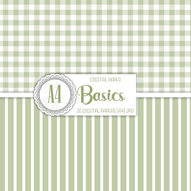A4 Basic Digital Paper Pack, Baby Shower, Gender Neutral, Scrapbook ...