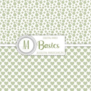 A4 Basic Digital Paper Pack, Baby Shower, Gender Neutral, Scrapbook ...