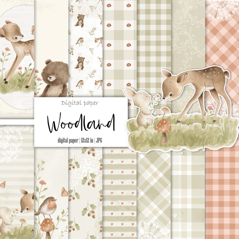 Woodland Wall Paper - Etsy