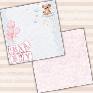 Jungle Girl Digital Paper, Safari Nursery Printables, Pink Baby Girl ...