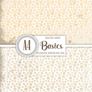 A4 Basic Digital Paper Pack, Boho Beige Distress, Instant Download ...