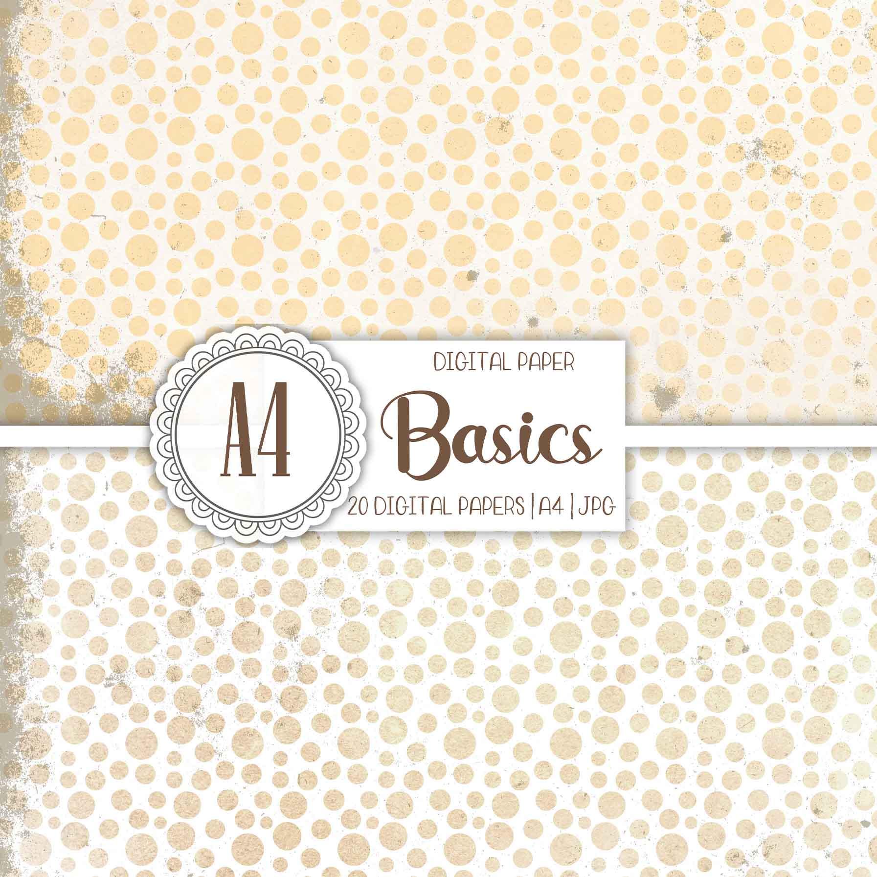 A4 Basic Digital Paper Pack, Boho Beige Distress, Instant Download ...