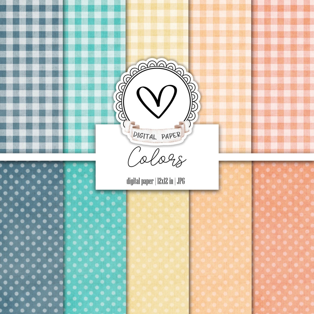 Colorful Digital Scrapbook Paper Pack 12x12, Baby Girl, Baby Boy ...