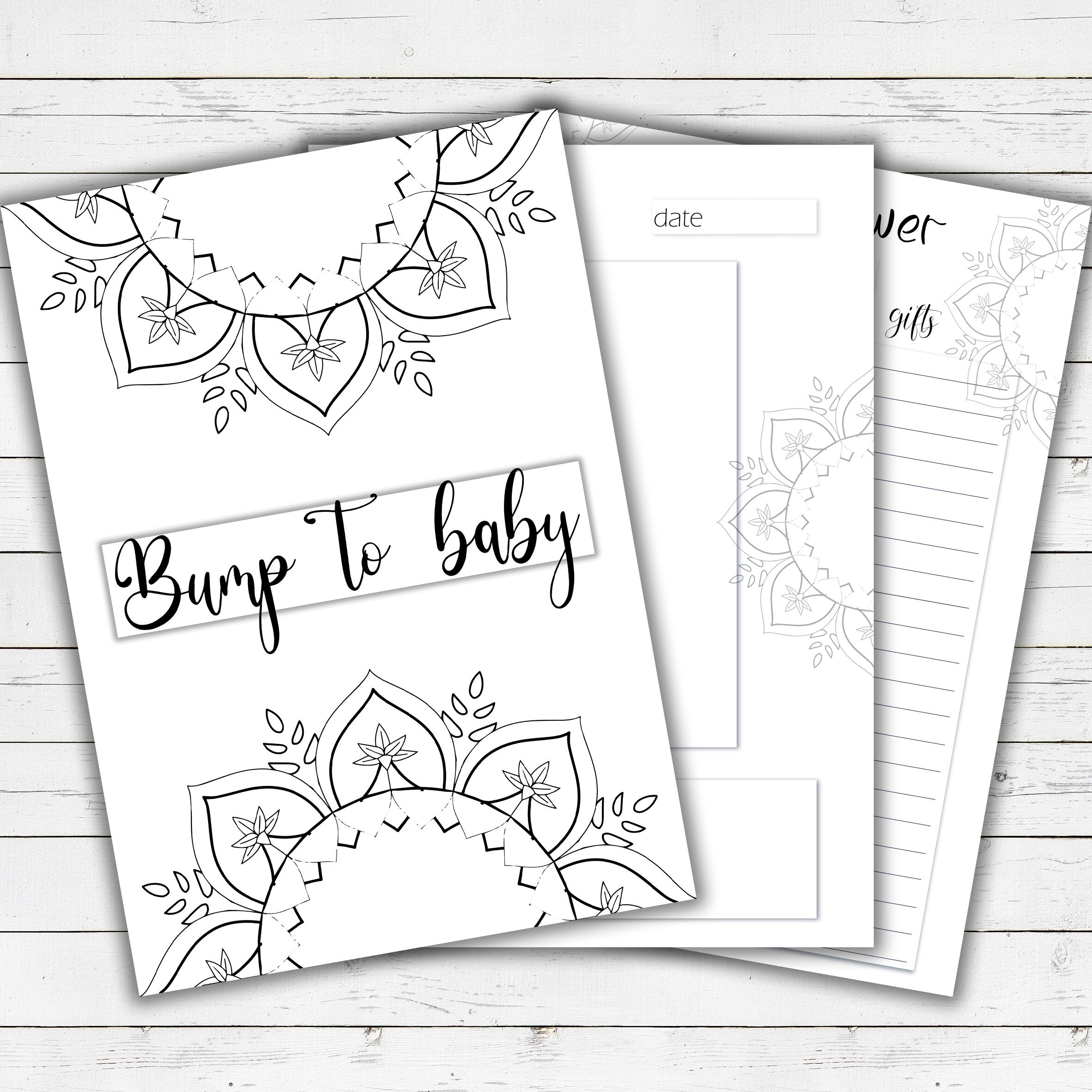 Printable Pregnancy Journal Mandala Digital Pregnancy - Etsy