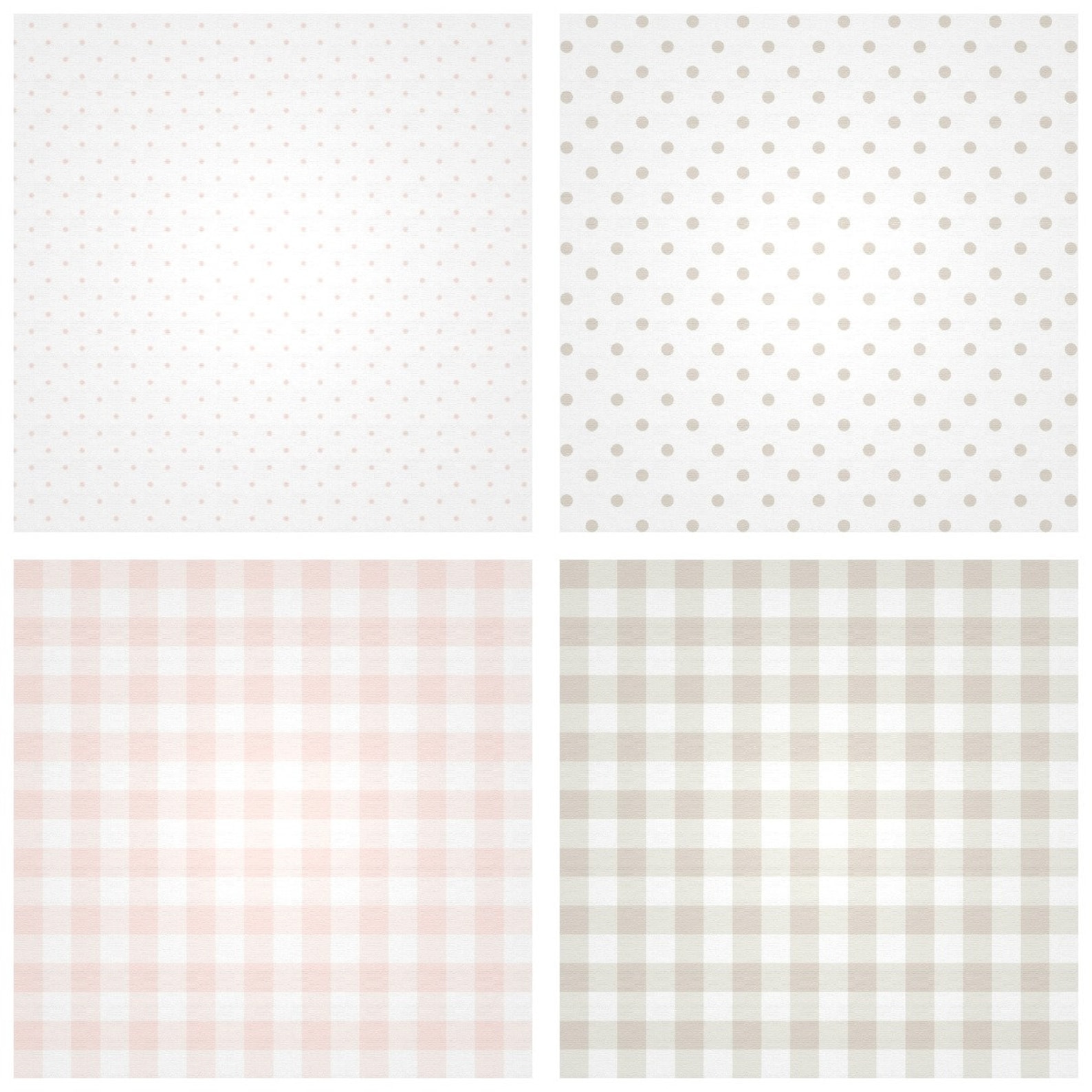 Baby Girl Digital Paper, Little Rabbit, Pink and Beige, Simple ...