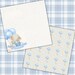 Blue Baby Boy Elephant Digital Paper Pack, Newborn Cute Beige Scrapbook ...