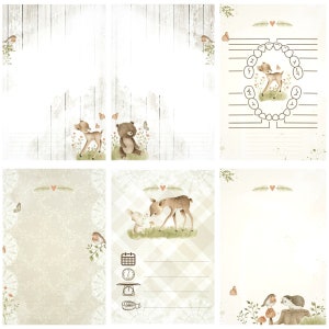 Digital Baby Memory Book, Without Text, Woodland, Forest, Gender ...
