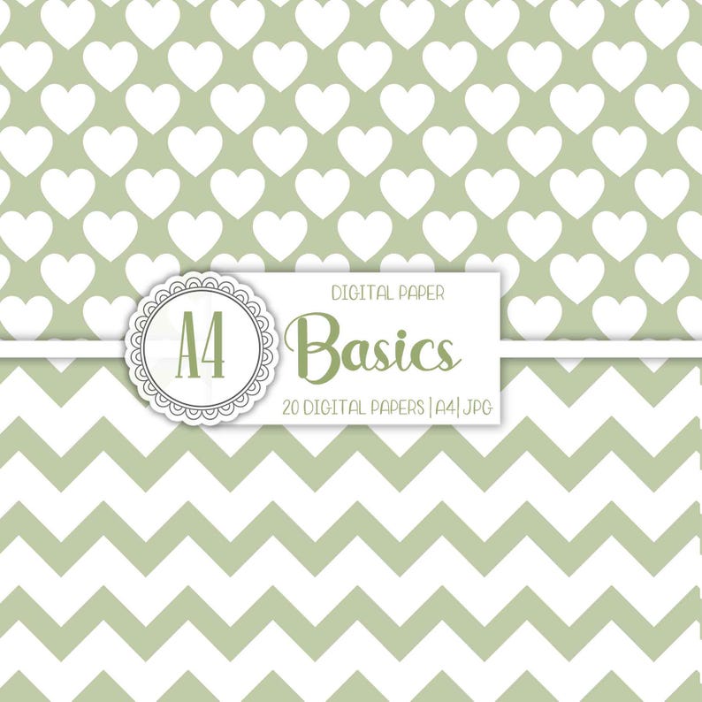A4 Basic Digital Paper Pack, Baby Shower, Gender Neutral, Scrapbook ...
