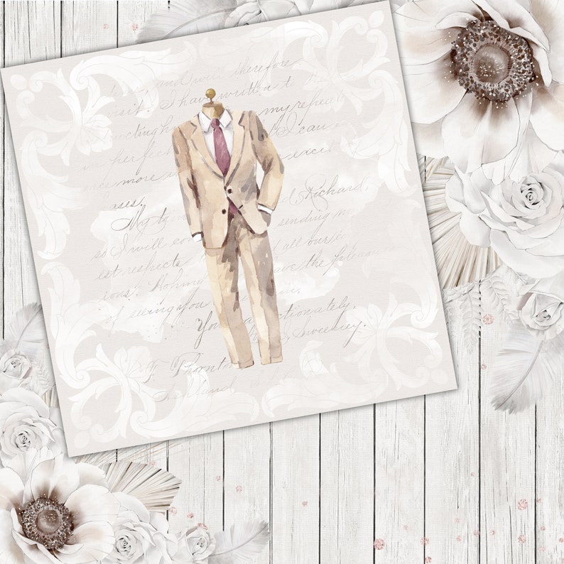 Wedding Digital Paper, Beige Boho Wedding Background, Flowers and Lace ...