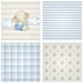 Blue Baby Boy Elephant Digital Paper Pack, Newborn Cute Beige Scrapbook ...