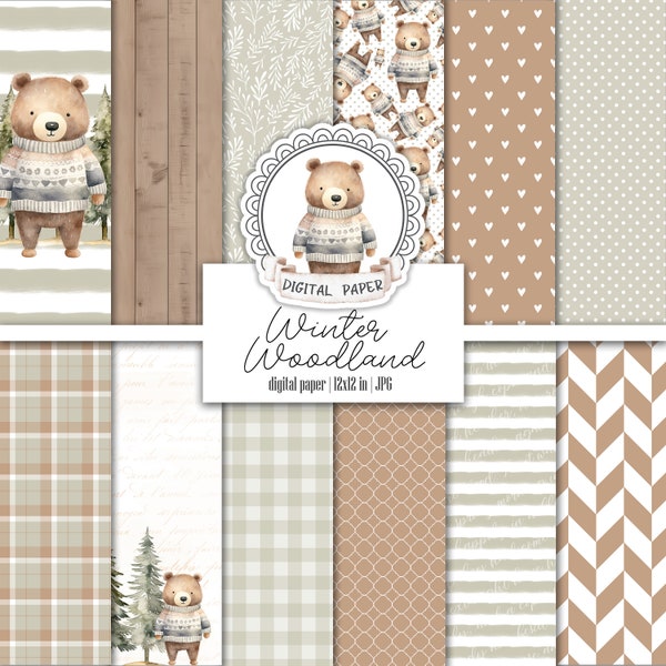 Cozy Digital Paper - Etsy