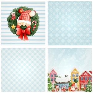 Christmas Digital Paper, Printable Gnomes, Christmas Sweets, Winter ...