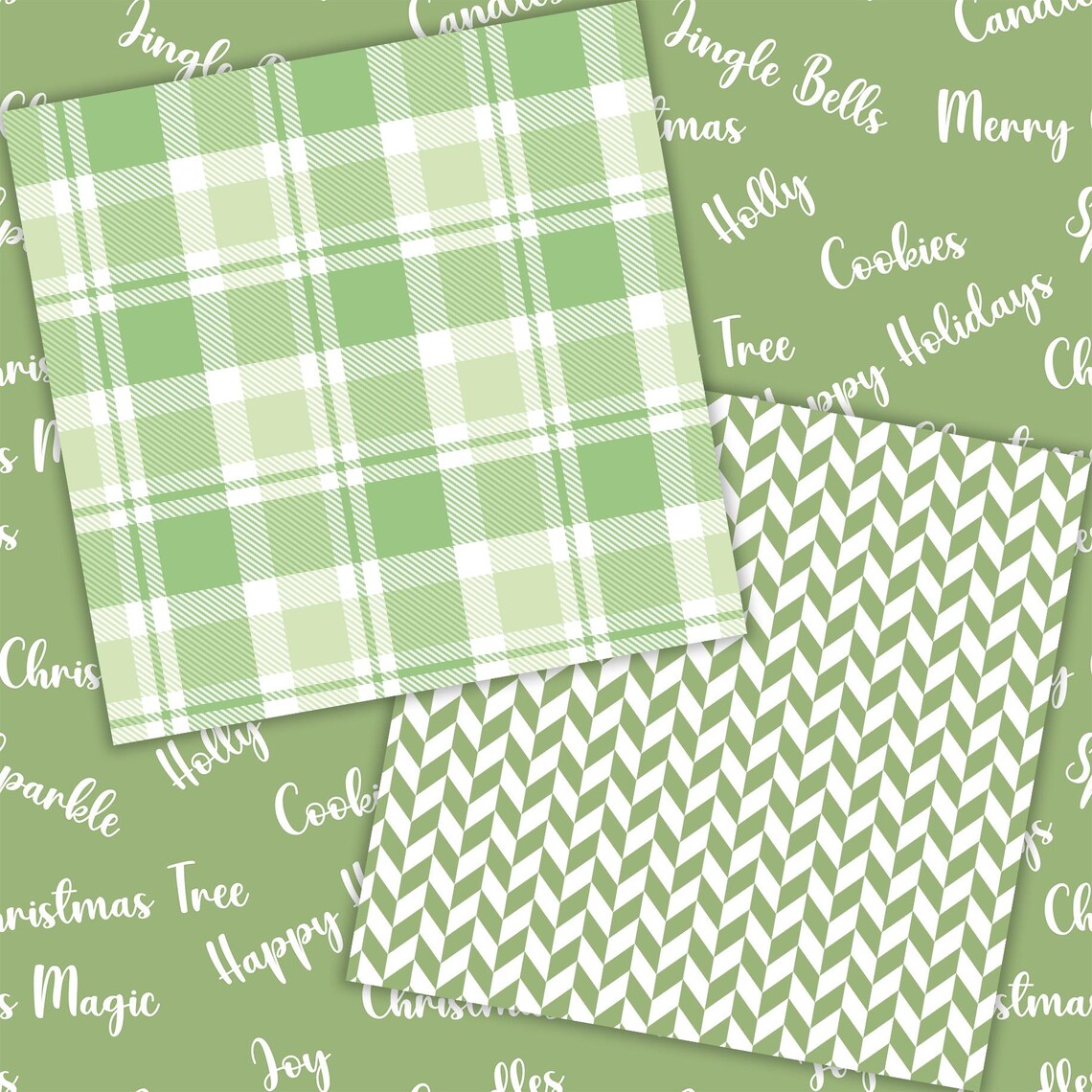 Christmas Elf Digital Paper Pack, Festive Scrapbooking Album, Red Xmas ...