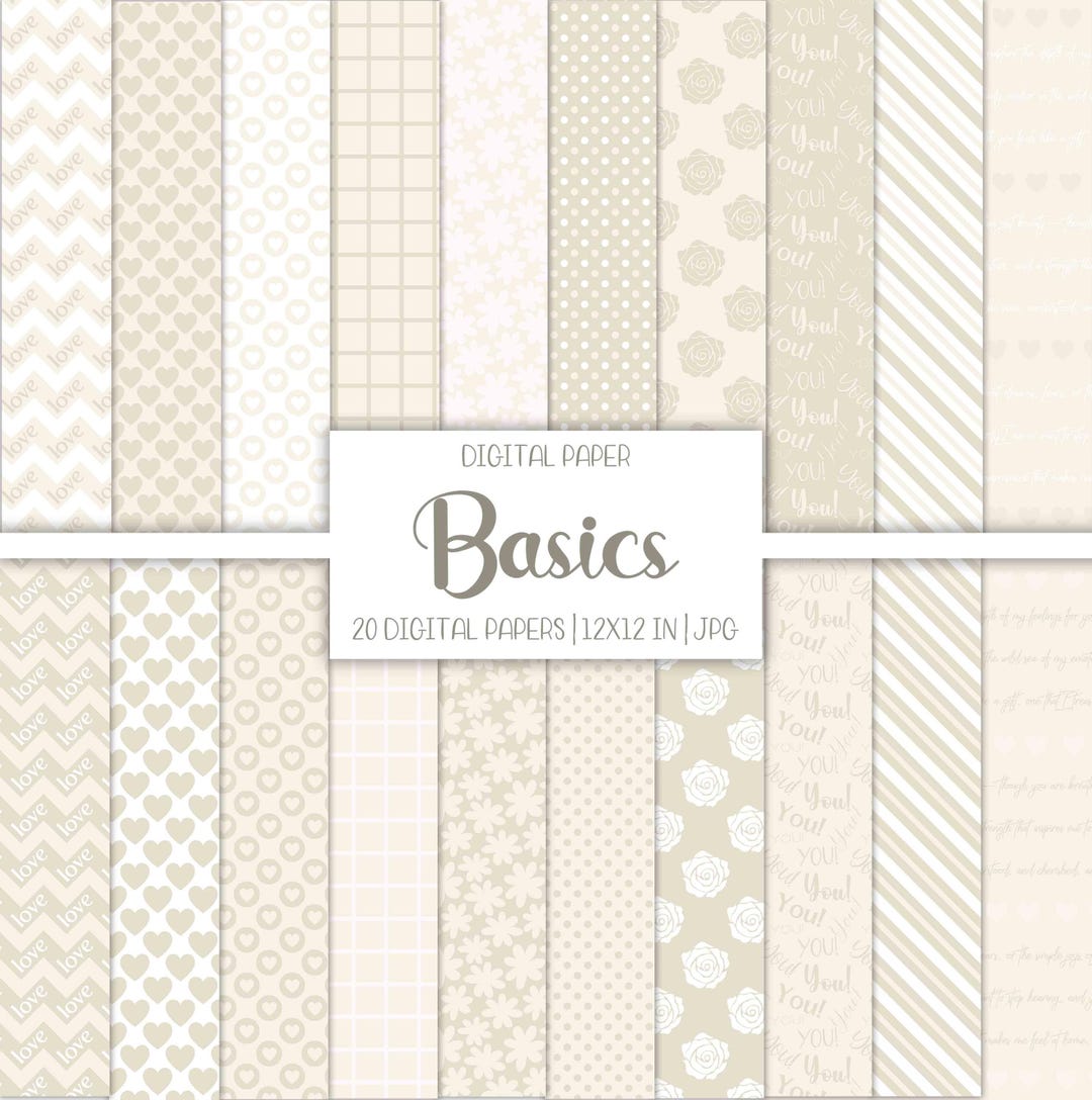 Basic Digital Paper Pack, Love Pink Background, Instant Download, Heart ...