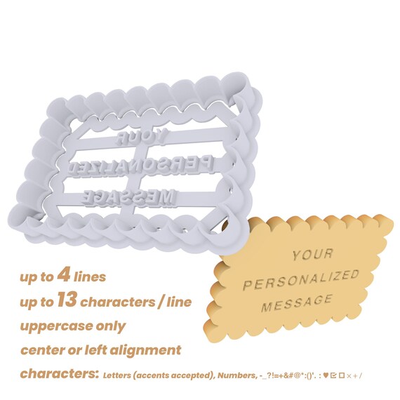 Personalised Message Cookie Cutter - Etsy