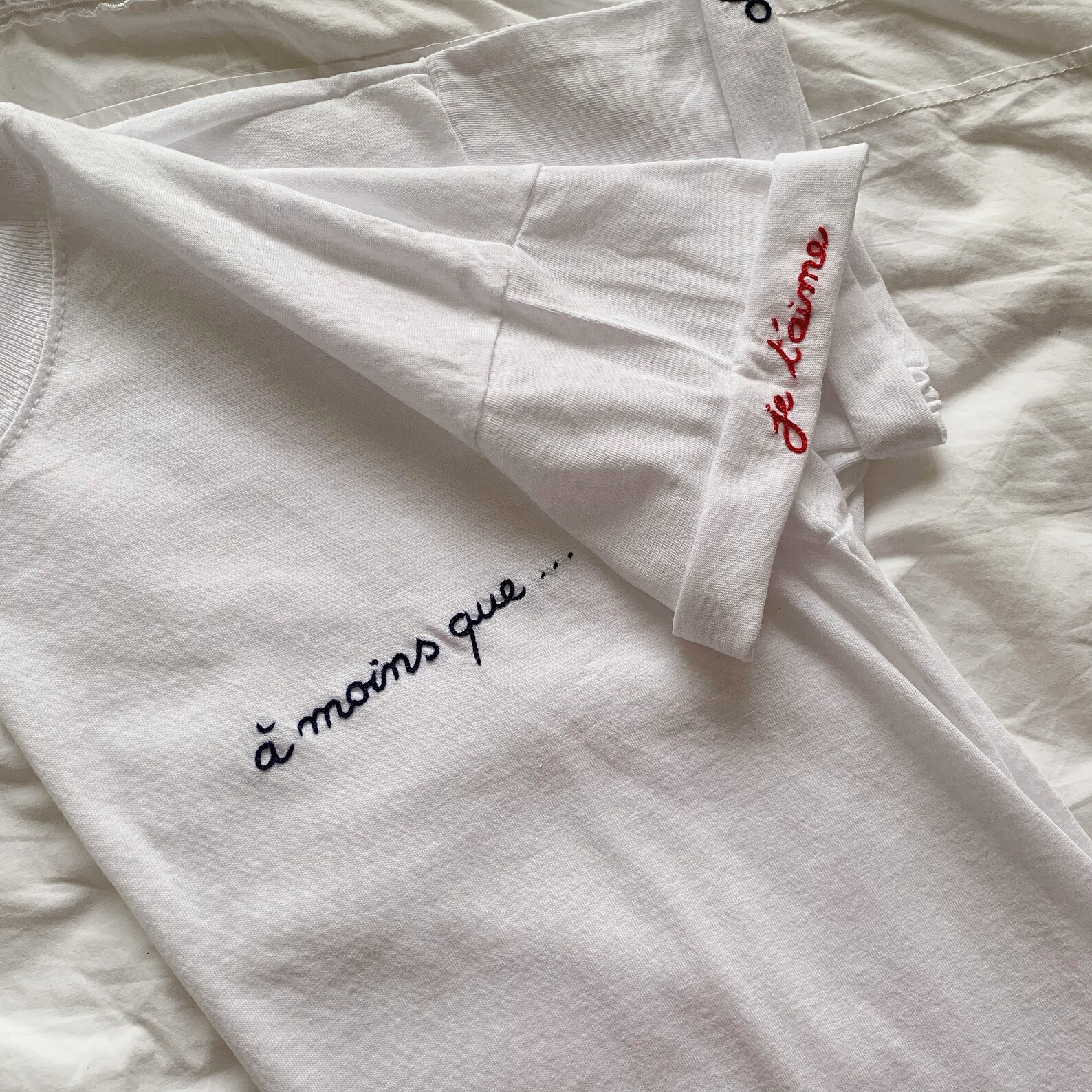 T-shirt With Custom Handmade Embroidery - Etsy