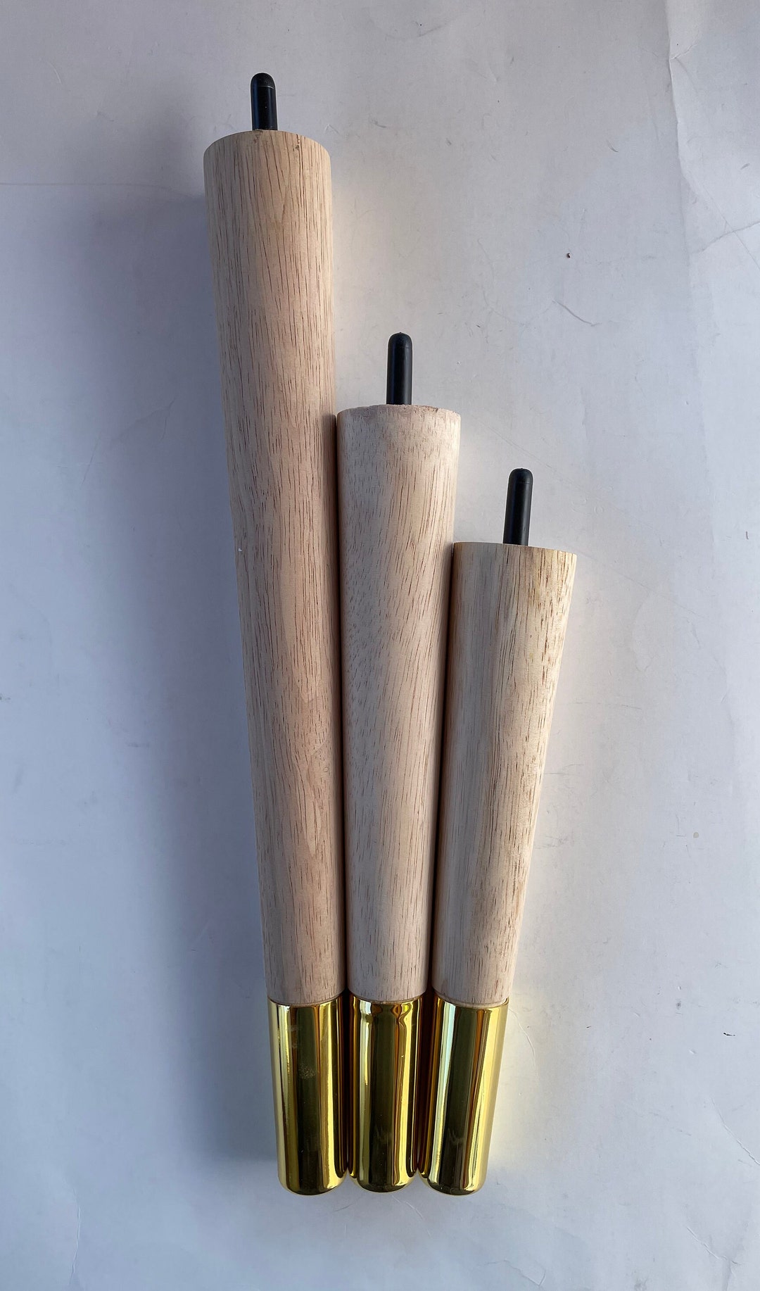 Set of 4 Legs Brass Feet Mid-century Style 10", 12", & 16" Tall X 2 ...