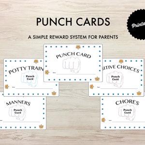 Punch Card Reward System Positive Parenting - Etsy