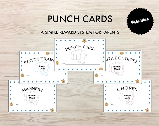 Punch Card Reward System | Positive Parenting | - Etsy