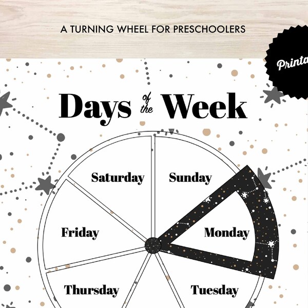 Days of the Week Printable - Etsy