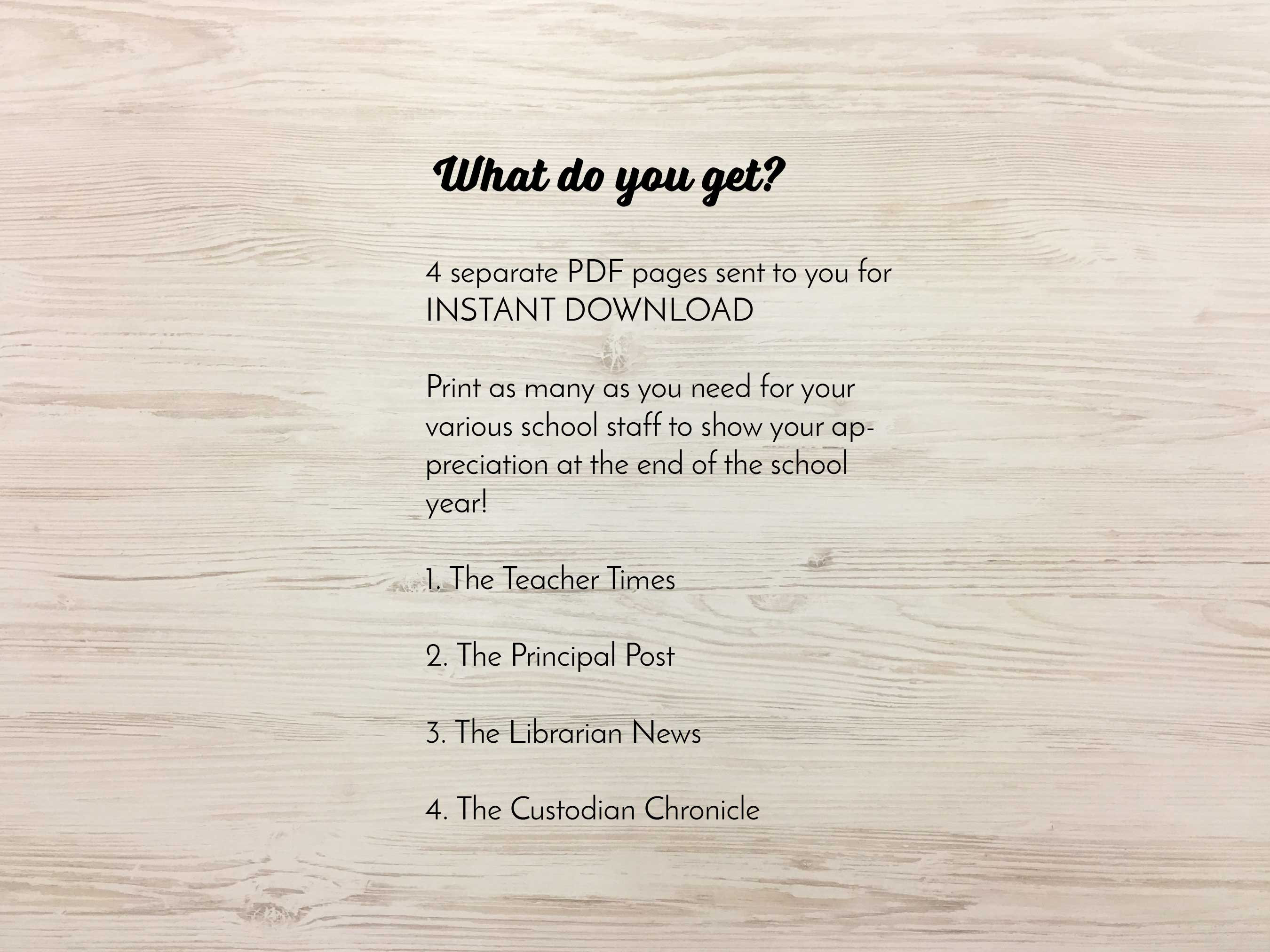 Newspaper Template for End-of-year Teacher Appreciation Card - Etsy