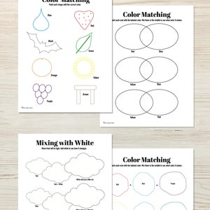 Preschool Painting Worksheet, Paint Color Practice, Color Recognition ...