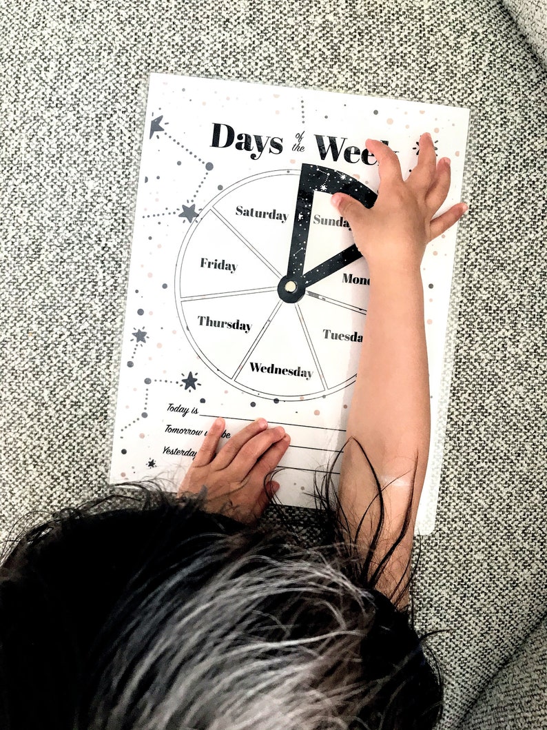 Days of the Week Wheel Printable - Etsy