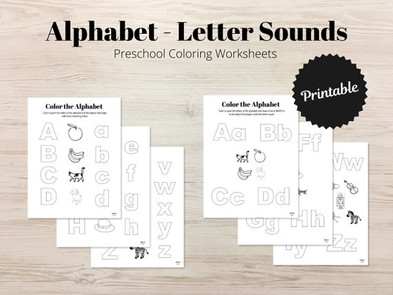 Alphabet Letter Recognition and Phonics Worksheet Preschool - Etsy
