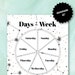 Days of the Week Wheel Printable - Etsy