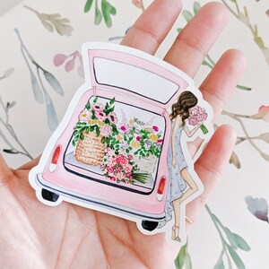 Vinyl Pink Mini Cooper Floral Sticker 2.8x 2.8 Die Cut Sticker Pink ...