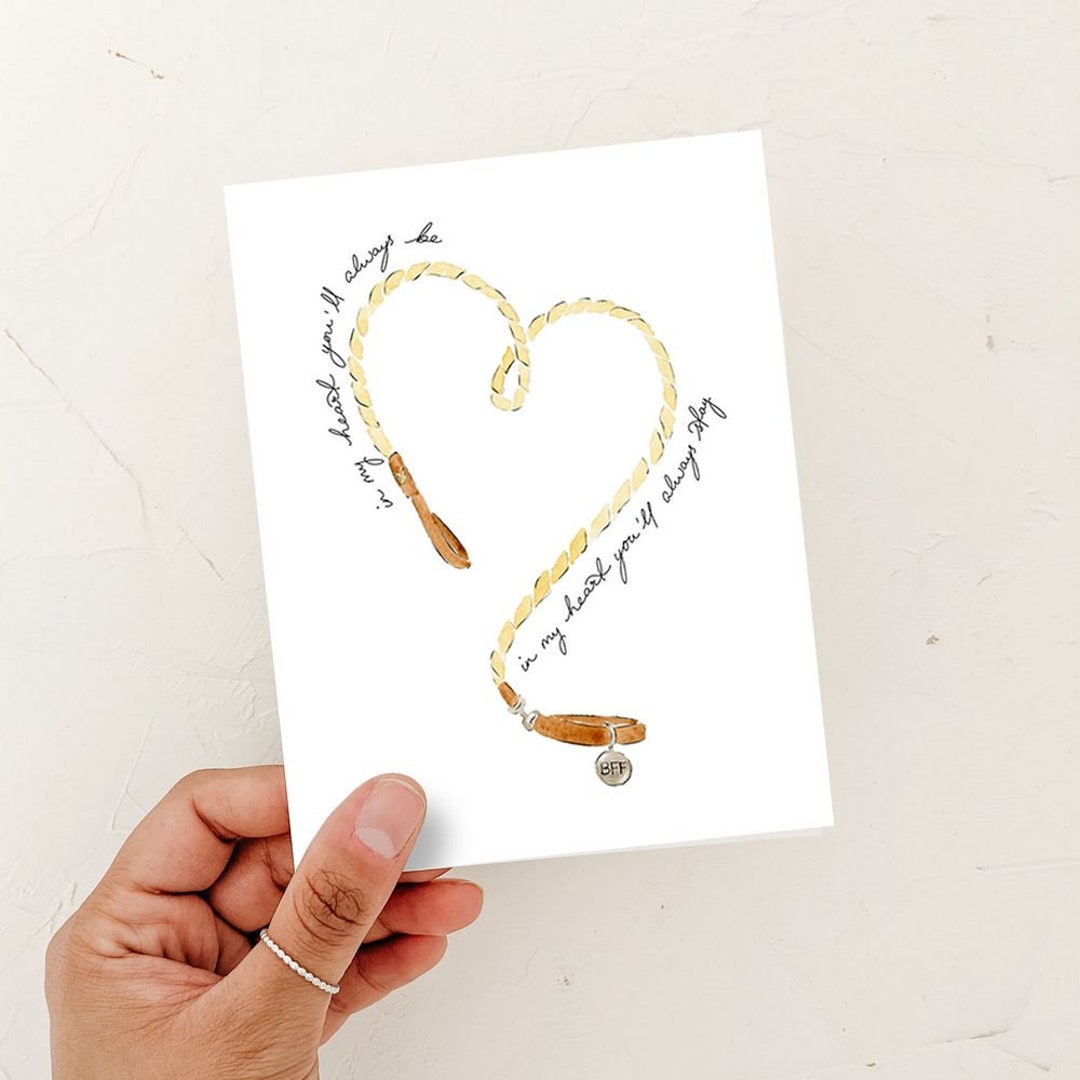 Pet Loss Greeting Card, Grieving Dog Best Friend Blank Card, Rainbow ...