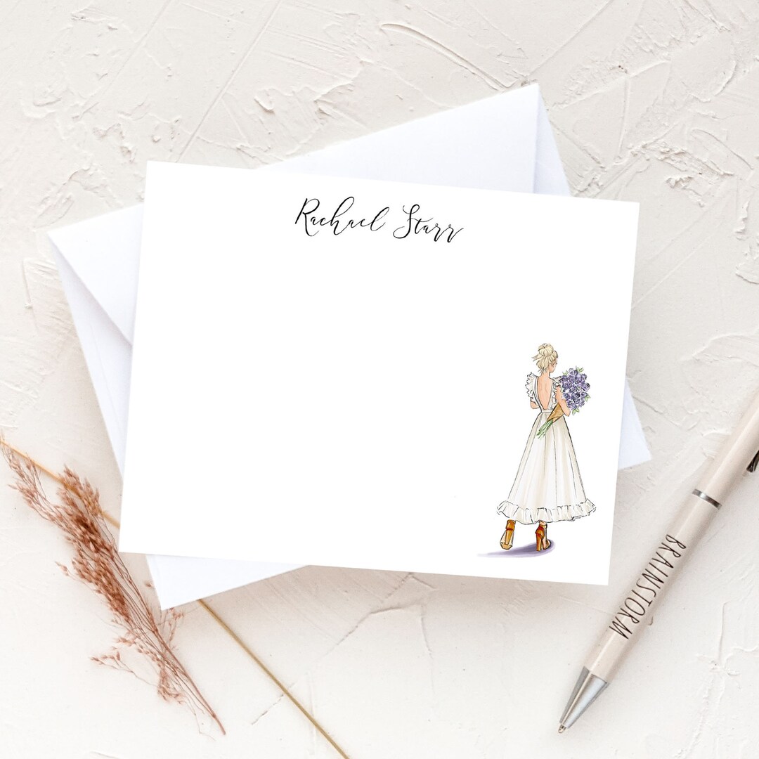 Spring Ruffles stationary Set notecard Fashion Boho Spring - Etsy