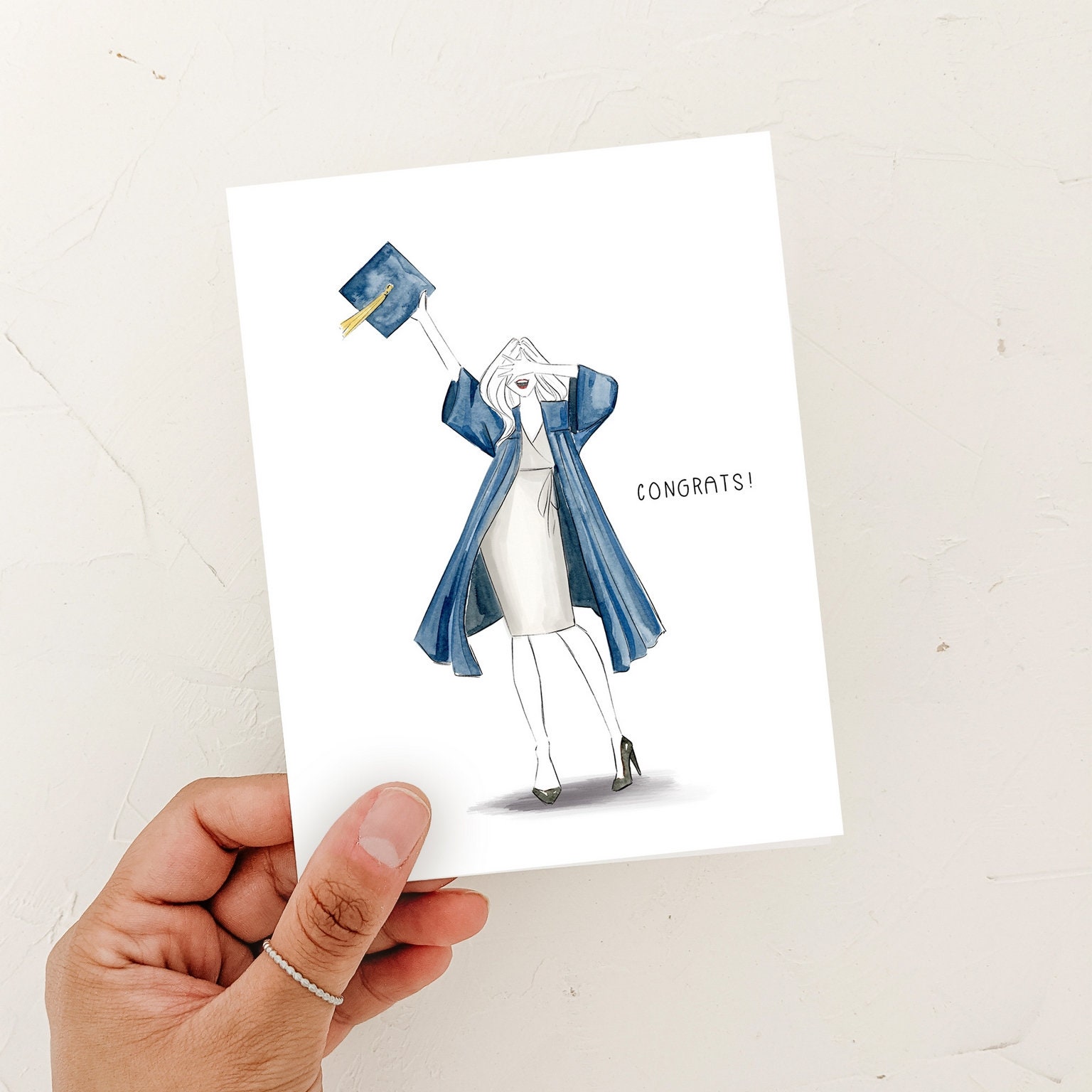 Congratulations Grad Card, Girl Graduation Greeting Card, Celebrate ...