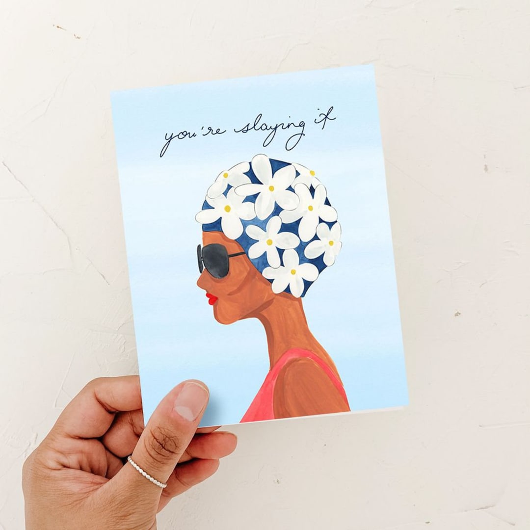 Slay Girl Congratulations Card - Fashion Illustration Card - Empowering ...