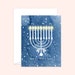 Happy Hanukkah Card, Menorah Card, Jewish Holiday Card, Watercolor Art ...