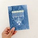 Happy Hanukkah Card, Menorah Card, Jewish Holiday Card, Watercolor Art ...