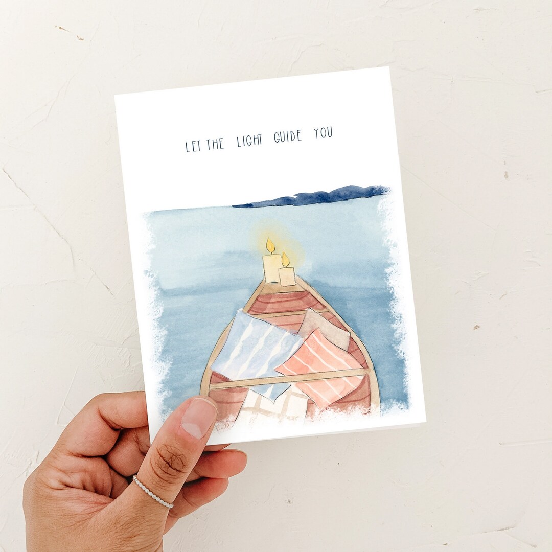 Let the Light Guide You, Encouragement Greeting Card, Sympathy Card ...