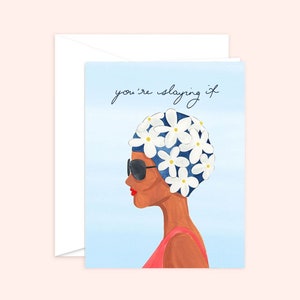 Slay Girl Congratulations Card - Fashion Illustration Card - Empowering ...