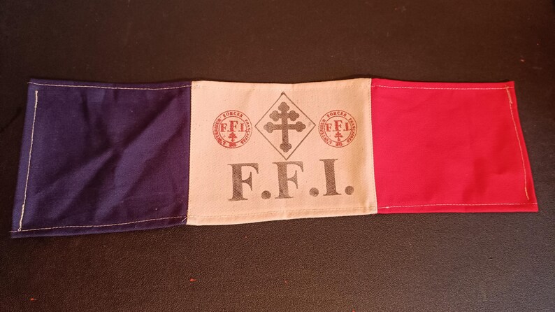 WW2 French Resistance Armband Red Cross of Lorraine Tricolour FFI ...