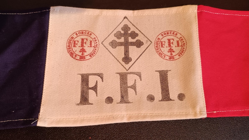 WW2 French Resistance Armband Red Cross of Lorraine Tricolour FFI ...