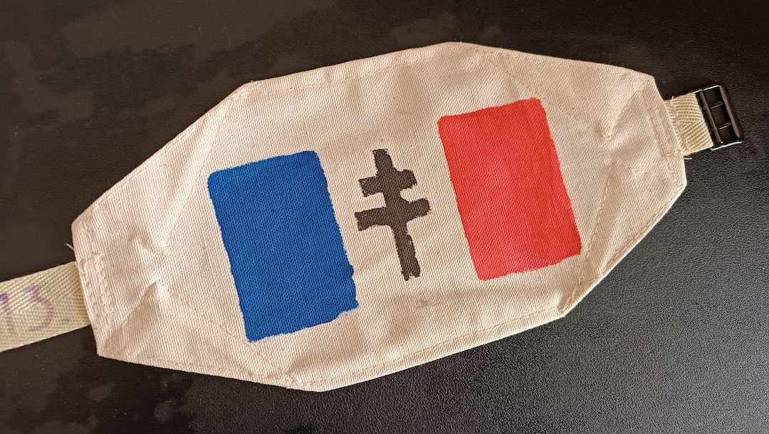 Repro WW2 Free French FFI Resistance Maquis Armband Liberation Cross of ...