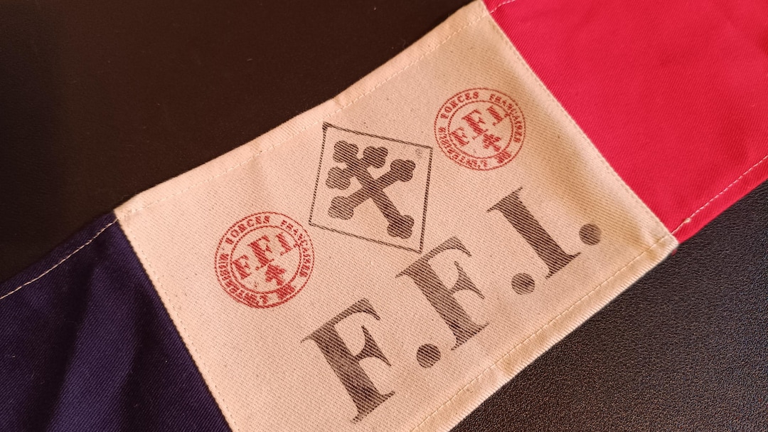 WW2 French Resistance Armband Red Cross of Lorraine Tricolour FFI ...