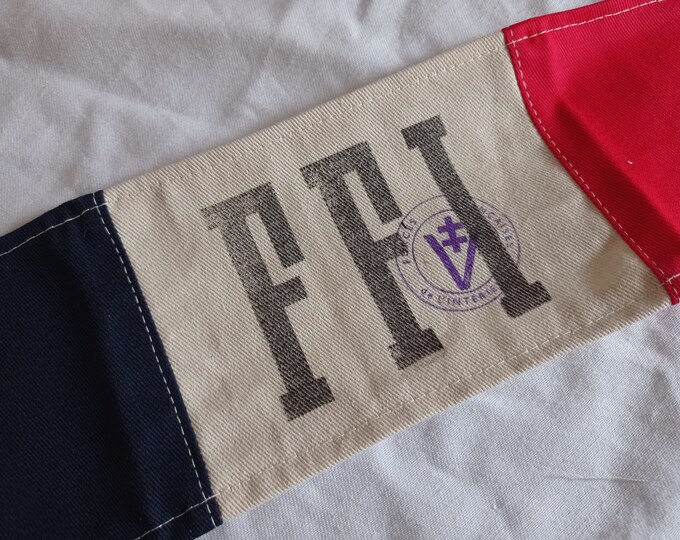 Repro WW2 Handmade Free French FFI Resistance Maquis Armband Tricolour ...