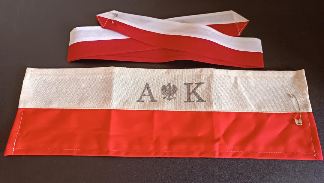 WW2 Polish Resistance Armband AK Armia Krajowa & Red White German ...