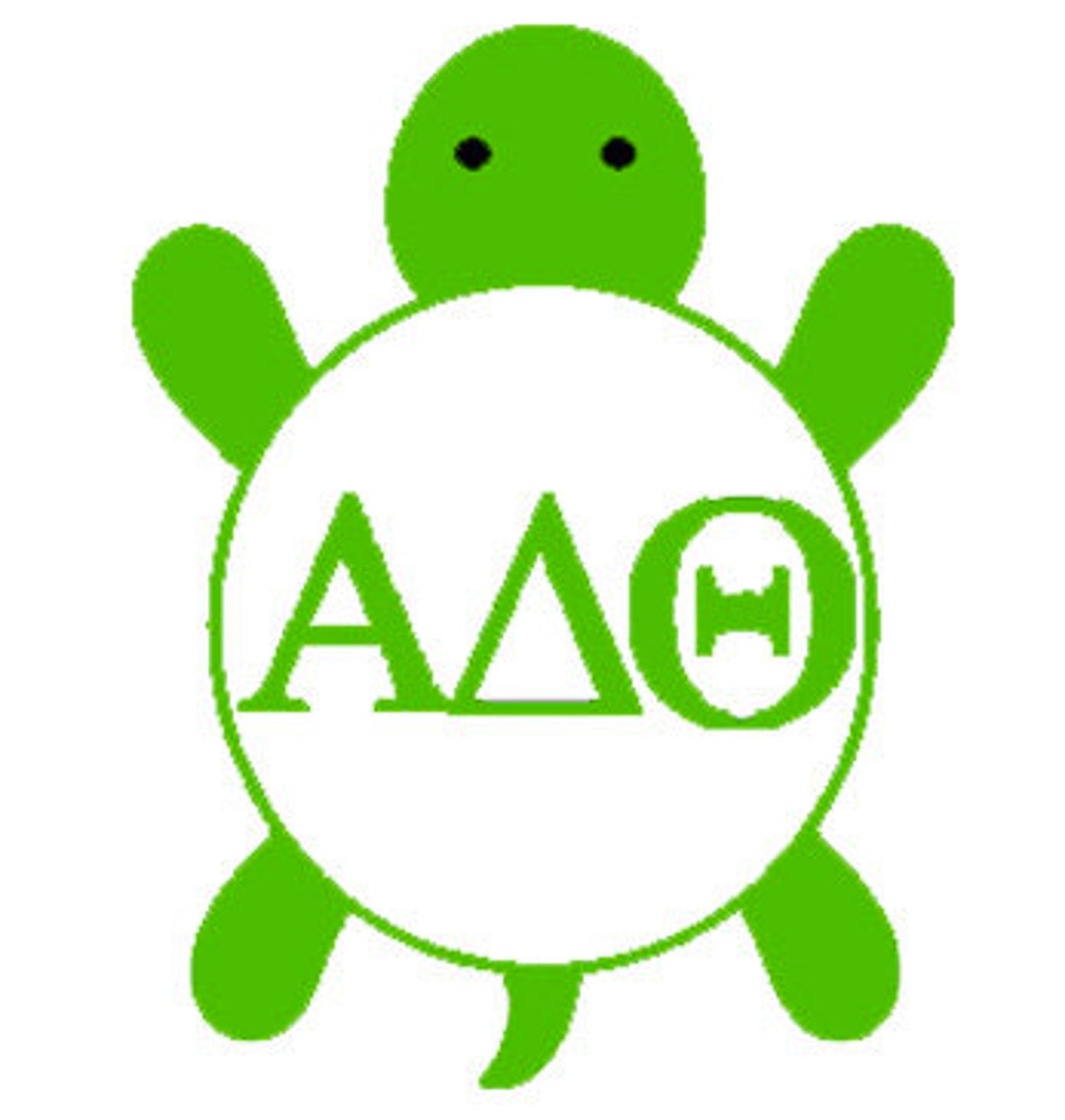 Alpha Delta Theta Sorority Turtle Decal - Etsy