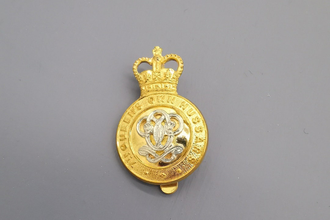7th Queens Own Hussars Staybrite British Army Cap Badge Queens Crown - Etsy