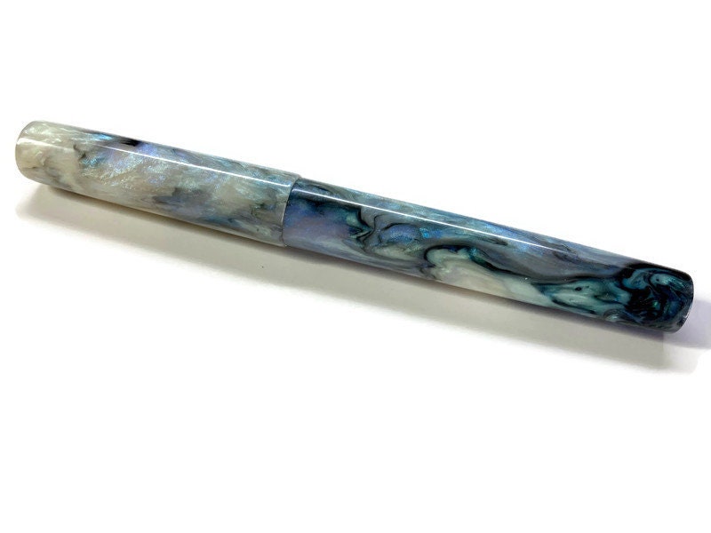 Blue Abalone (Brooks) | Burton Model | Custom Handmade Fountain Pen