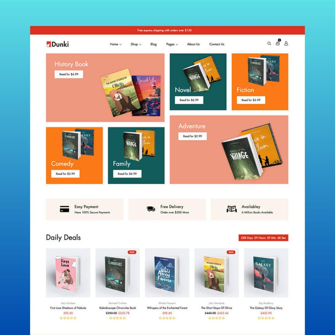 Premium Bookstore Shopify Theme Fully Customizable & Responsive S003 - Etsy
