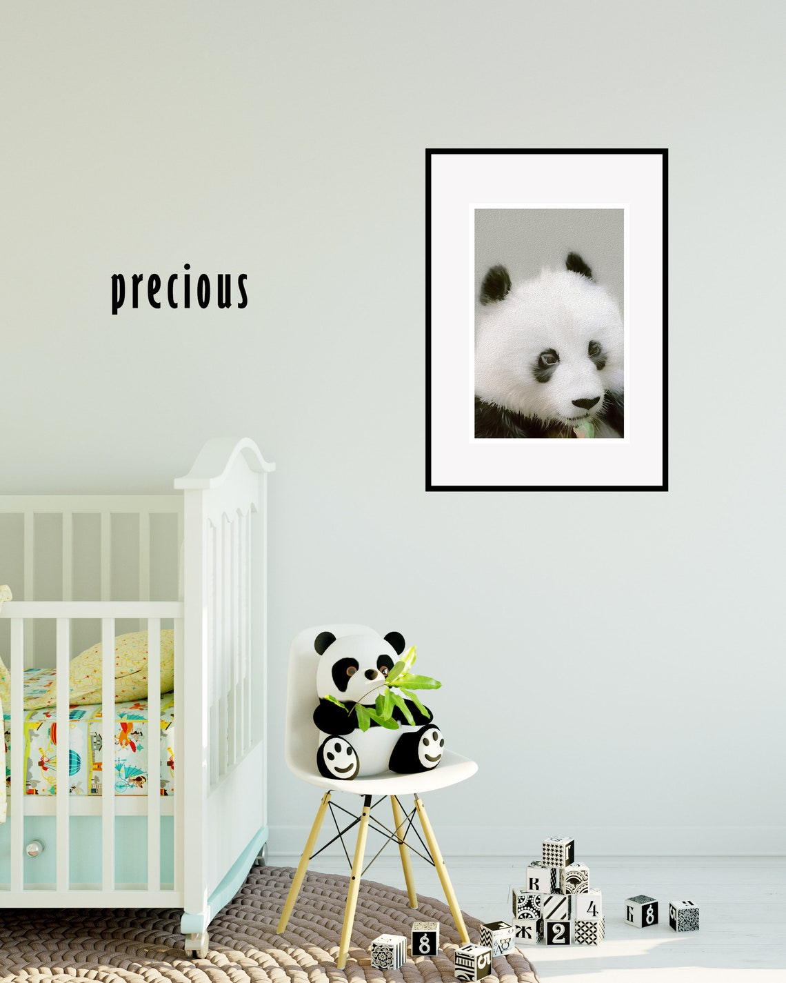 Panda Nursery Print - Panda Bear, Baby Room Decor, New Baby Gift 8x10 ...