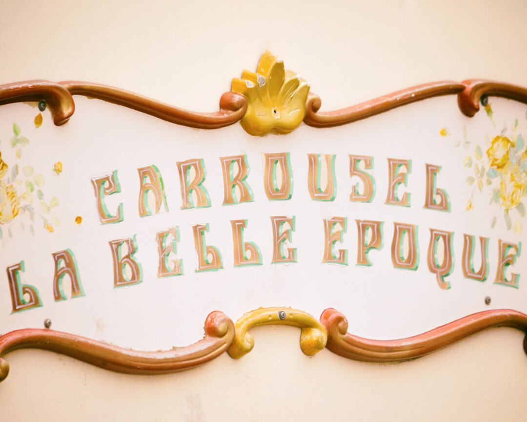 Paris Nursery Print - Carousel Sign 16x20 8x10 Pink Nursery Photography ...